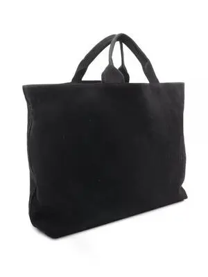 Prada 2010-2026 Canvas Drill Tote Bag - Black