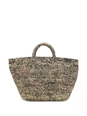 IBELIV Woven Top Handle Tote Bag