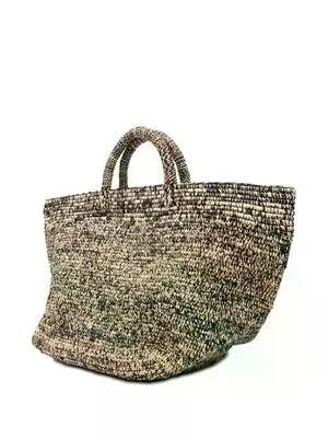 IBELIV Woven Top Handle Tote Bag