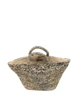 IBELIV Woven Top Handle Tote Bag
