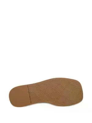 Michael Kors Milan Logo-plaque Flat Sandals - White