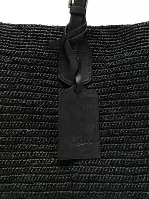IBELIV Woven Top Handle Shoulder Bag - Black