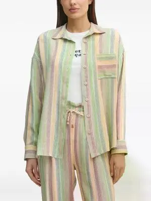 LA PETITE FRANÇAISE Charlene Striped Button-up Shirt - Green