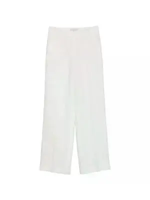 VIA MASINI 80 Linen Wide-leg Trousers