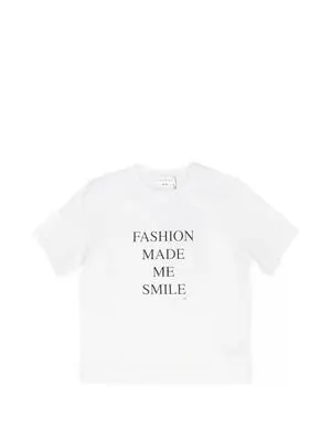 Victoria Beckham Fashion Stole My Smile Cotton T-shirt - White