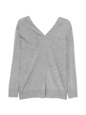SA SU PHI V-neck Cashmere Sweater - Grey