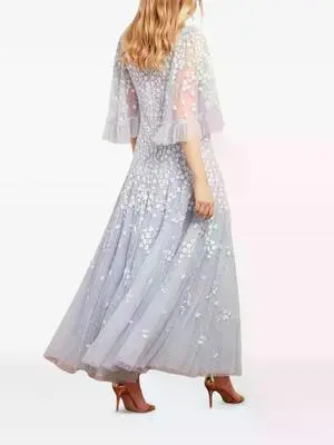 NEEDLE & THREAD Scatter Blossom Round-neck Gown