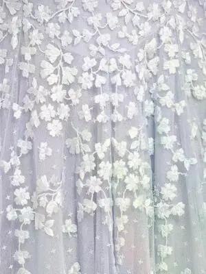 NEEDLE & THREAD Scatter Blossom Round-neck Gown