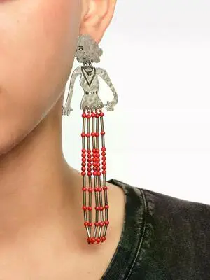 Bimba Y Lola Silhouette Beaded Earrings