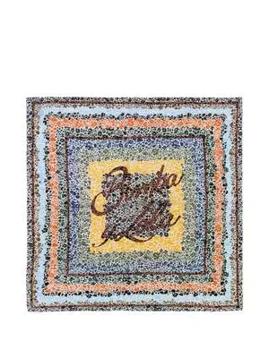 Bimba Y Lola Floral-print Scarf - Blue