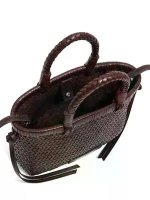 Bimba Y Lola Woven Leather Tote Bag