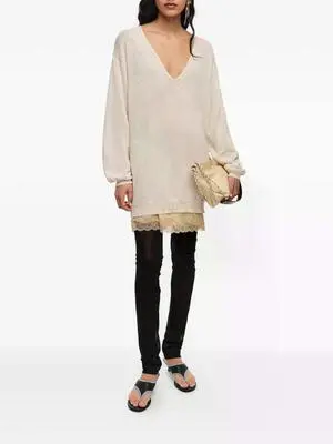 Bimba Y Lola V-neck Balloon Sleeve Top