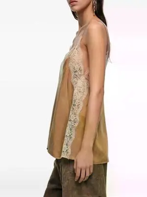 Bimba Y Lola Lace-trimmed V-neck Top
