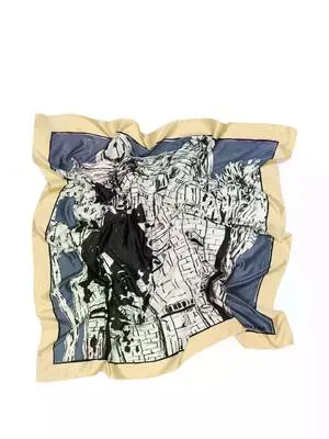 Bimba Y Lola Graphite-patterned Scarf