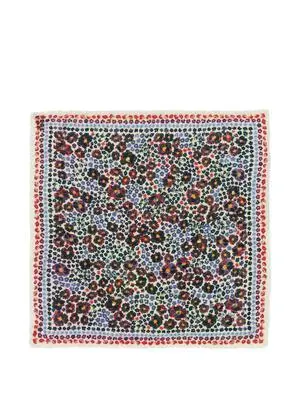 Bimba Y Lola Floral Fringed Scarf - Neutrals