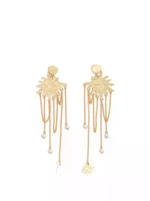 Bimba Y Lola Sun Chain-detail Earrings With Pearl Embellishment