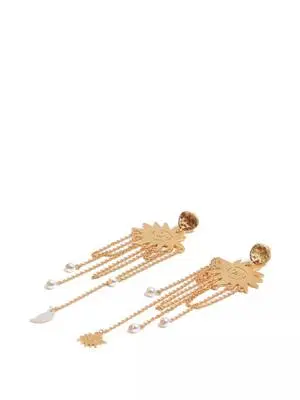Bimba Y Lola Sun Chain-detail Earrings With Pearl Embellishment