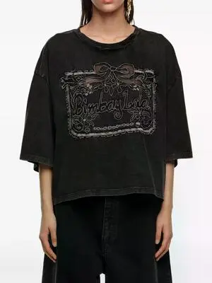 Bimba Y Lola Graphic Print T-shirt - Black