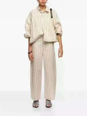 Bimba Y Lola Wide-leg Striped Trousers