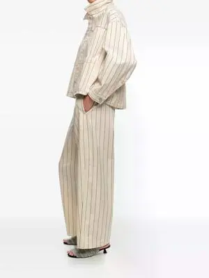 Bimba Y Lola Wide-leg Striped Trousers