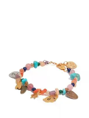Bimba Y Lola Beaded Charm Bracelet - Gold