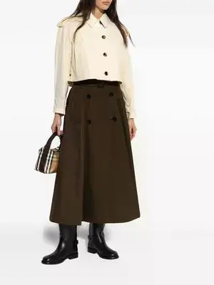 Burberry Button-fastening Crop Jacket - Neutrals