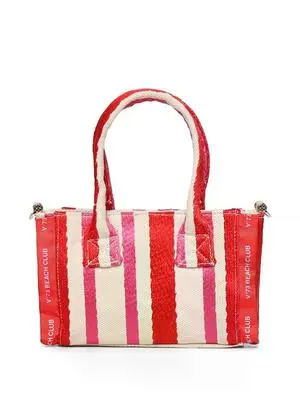 V°73 Mini Striped Top-handle Bag - Red