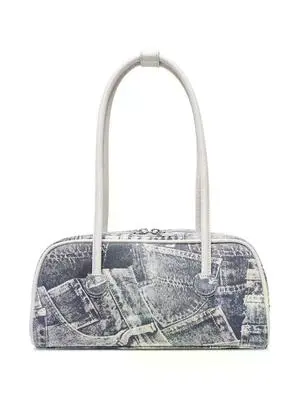 MARGESHERWOOD Soft Boston Patchwork Shoulder Bag - Grey