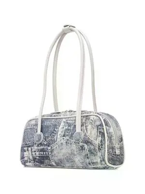 MARGESHERWOOD Soft Boston Patchwork Shoulder Bag - Grey