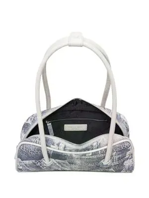 MARGESHERWOOD Soft Boston Patchwork Shoulder Bag - Grey