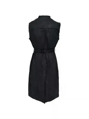 Rick Owens Belted Sleeveless Coat