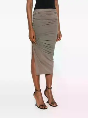 Rick Owens Drawstring Ruched Skirt