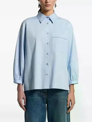 Peserico Long Sleeve Collared Shirt With Chest Pocket