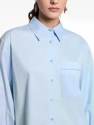 Peserico Long Sleeve Collared Shirt With Chest Pocket