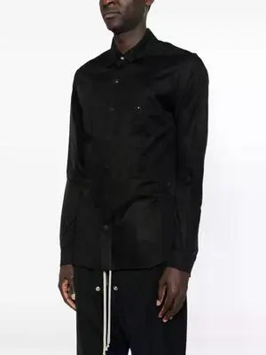 Rick Owens Buttoned Cotton Shirt - Black