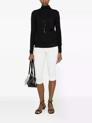 TOTEME High-neck Jersey Top - Black