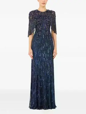 Jenny Packham Sequin-embellished Maxi Dress
