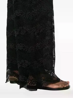 TWINSET Lace Wide Leg Trousers - Black