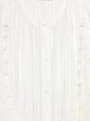 P.a.r.o.s.h Beaded Pleated Blouse - White