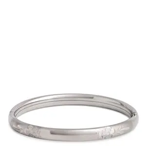 Benbridge Stainless Steel Baby Bangle With Floral Engraving,|919 - Ss
