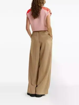 Essentiel Antwerp Josha Pinstripe Wide Leg Trousers