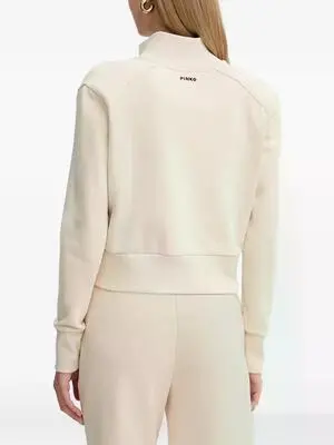 Pinko Zip-up Sweat Jacket - Neutrals