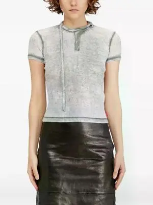 DIESEL® Ribbed Knit T-shirt - Grey