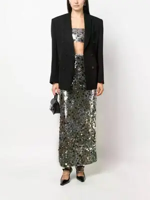 P.a.r.o.s.h Paillette-embellished High-waisted Skirt