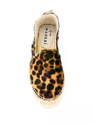 Manebí Leopard Print Espadrilles - Brown