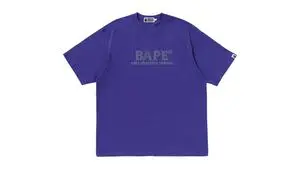 A BATHING APE Rhinestone Logo Relaxed Fit Tee Shirt