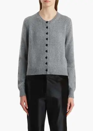 Khaite Everheart Cashmere Cardigan - Fog