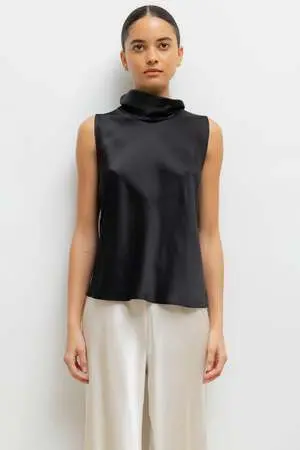 LESET Barb Sleeveless Cowl Neck
