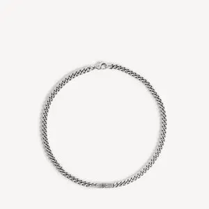 Balenciaga Bb Icon Thin Gourmette Necklace - Silver