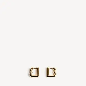 Balenciaga Eisa B Xs Hoop Earrings - Gold